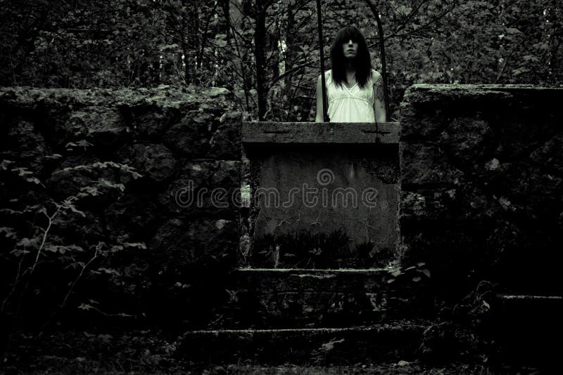 Horror Scene Of A Scary Woman Stock Image Image Of Danger Dress