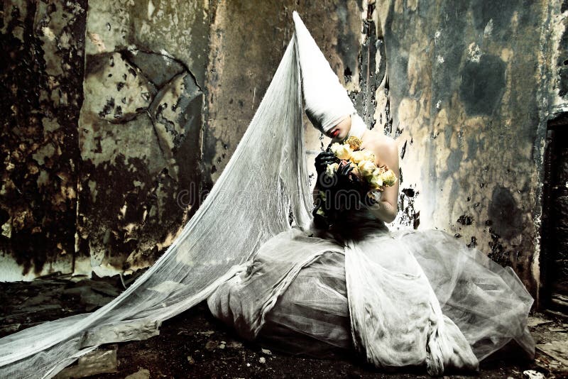 Horror scene - scary woman stock image. Image of dead - 26362251