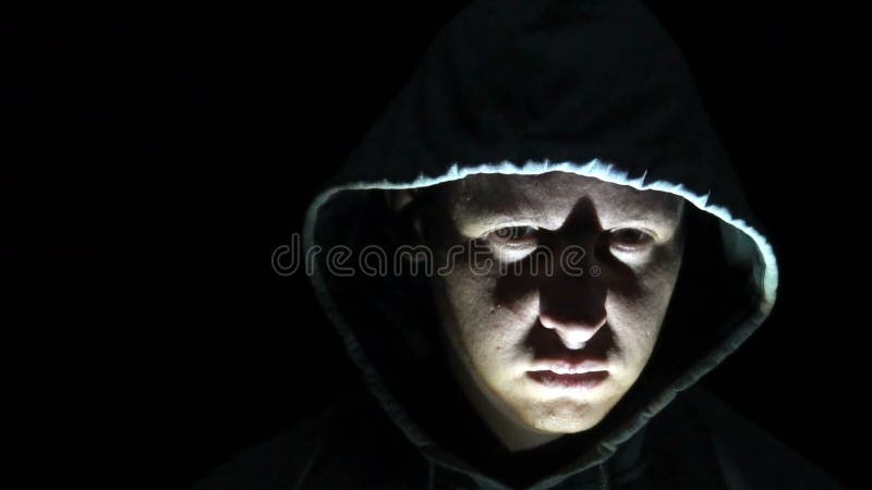 Horror Scene Man Face. Scary Evil Many Faces Stock Footage - Video of ...