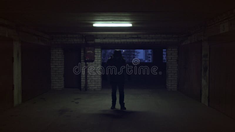 Horror Scene of a Scary Man, Man Coming To the Camera Stock Footage ...