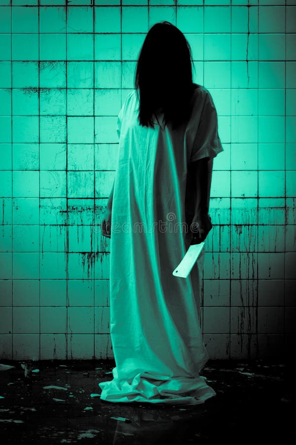Horror Scene of a Scary Woman Stock Photo - Image of woman, long: 26703202