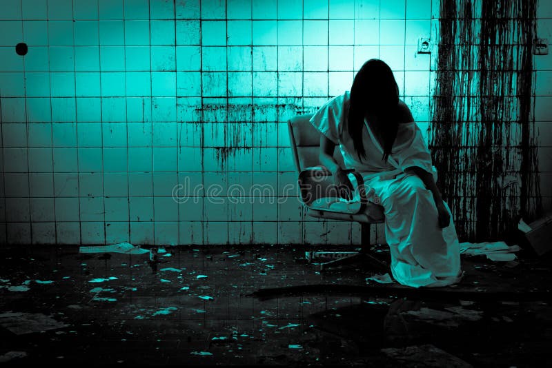 Horror Scene Of A Scary Woman Stock Photo - Image of monster, white ...