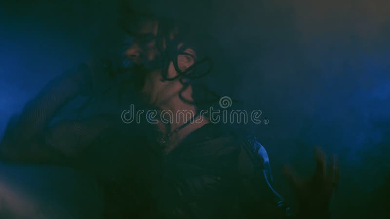 Demon in Human Form. the Man`s Face Turns into the Face of a Demon ...