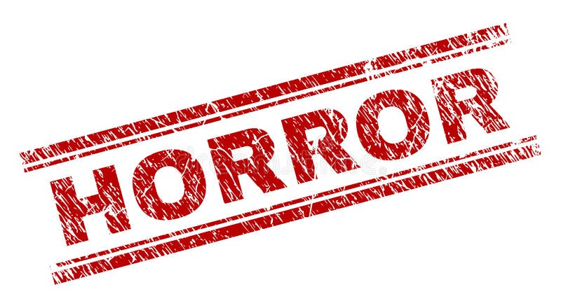 Grunge Textured HORROR Stamp Seal Stock Vector - Illustration of print ...