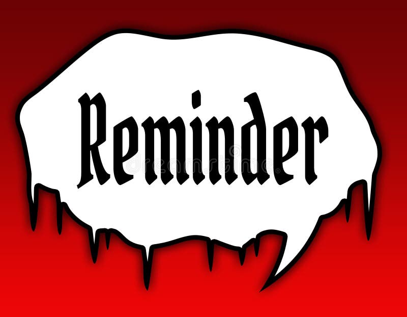 REMINDER on Red Speech Bubble Balloon. Stock Illustration ...