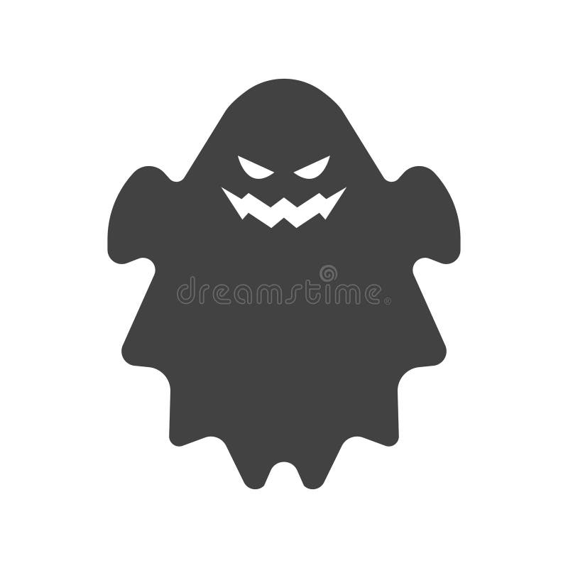 Horror Spooky Ghost Symbol Vector Flat Illustration Stock Vector ...