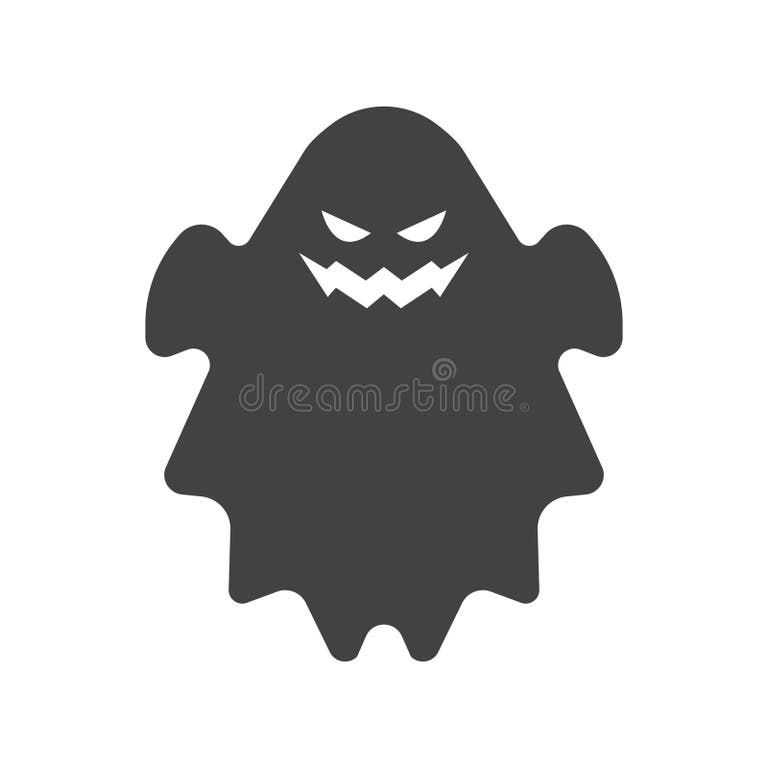 Horror Spooky Ghost Symbol Vector Flat Illustration Stock Vector ...