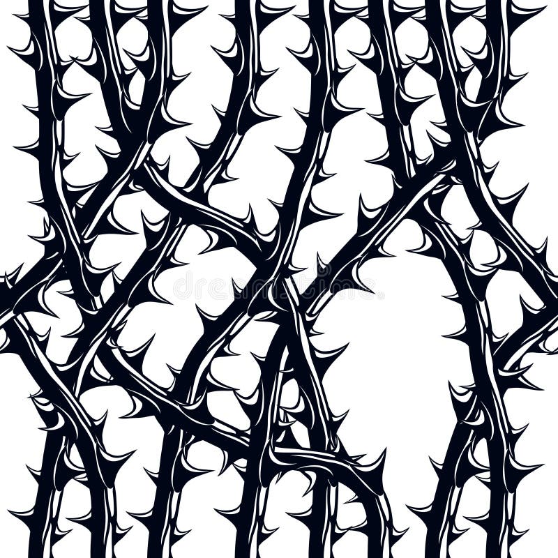 Horror Art Style Horrible Seamless Pattern, Vector Background. Tangled ...