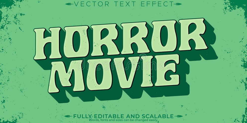 Horror Text Effect, Editable Halloween and Scary Text Style Stock ...
