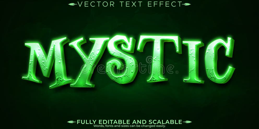 Horror Text Effect, Editable Vintage and Mystic Text Style Stock Vector ...
