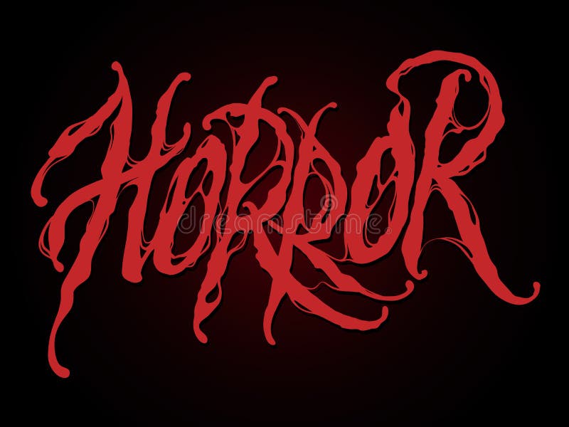 Horror Text stock vector. Illustration of horror, text - 40498314
