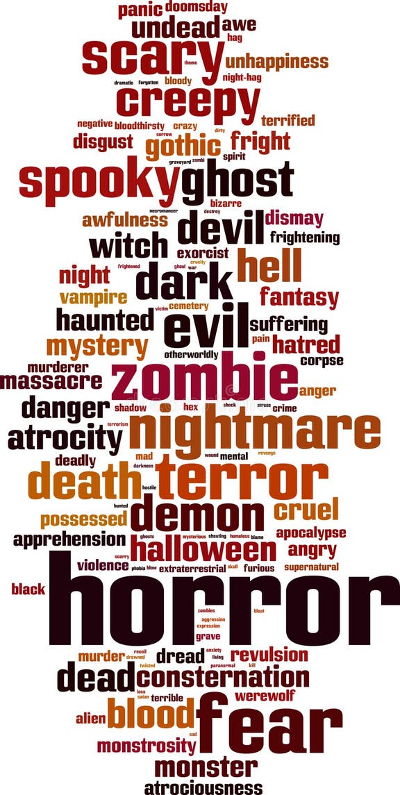 Horror word cloud stock vector. Illustration of horror - 274154516