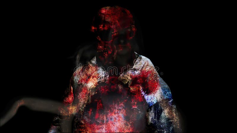 Horror Zombie with Effects stock image. Image of effects - 214722983