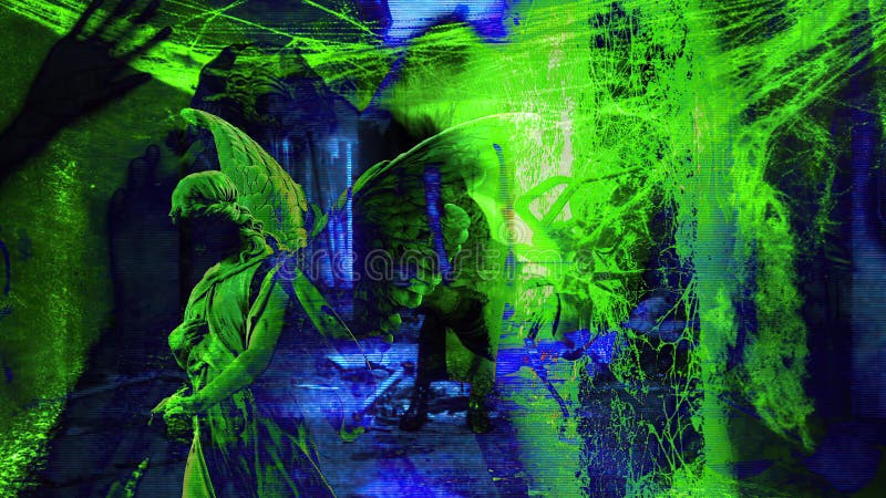 Horror Zombie with Effects stock illustration. Illustration of monster ...