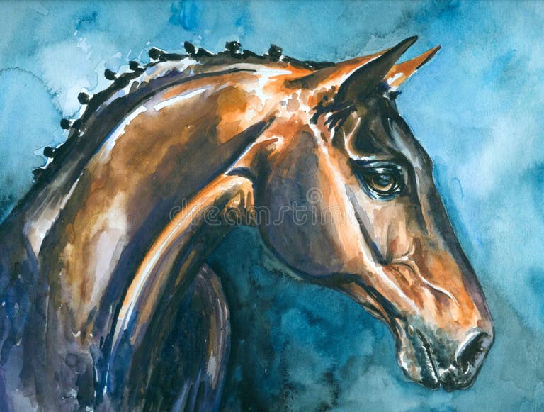 Looking Blue Horse Stock Illustrations – 887 Looking Blue Horse Stock ...