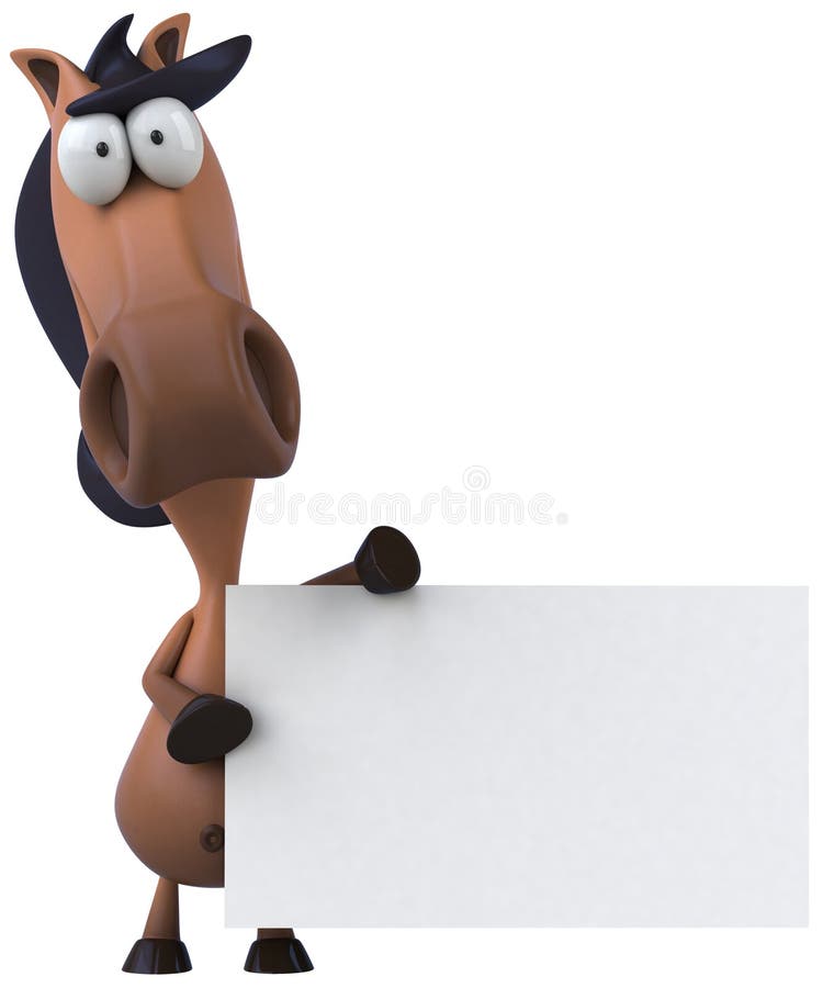 Horse in Front of a Computer Stock Illustration - Illustration of ...