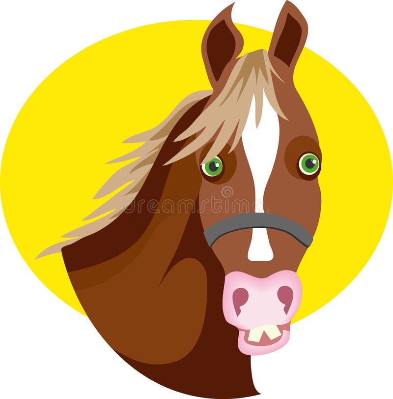 Horse stock vector. Illustration of goofy, equestrian, head - 44287