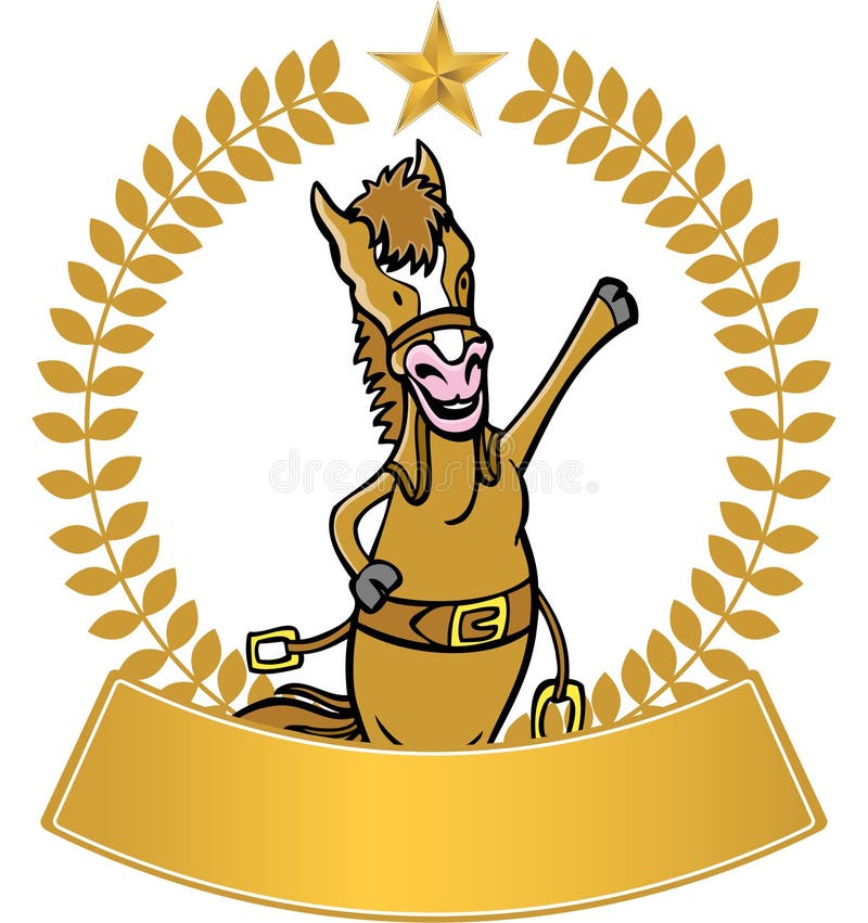 Horse - banner stock vector. Illustration of cartoon, funny - 9382857