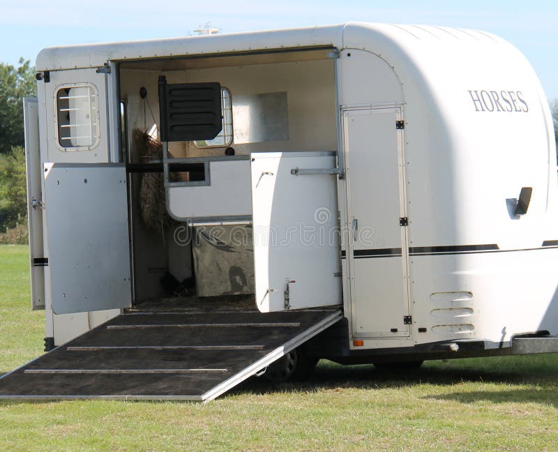 Horse Box Transporter Trailer. Stock Photo - Image of ramp, pony: 356894980