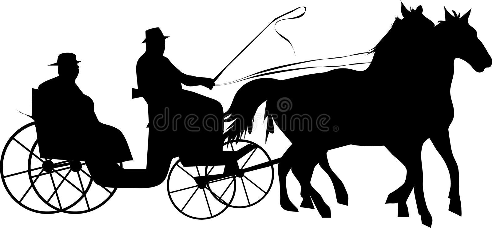 Horse Cart, Izvozchik, Coachman on Droshky Stock Vector - Illustration ...