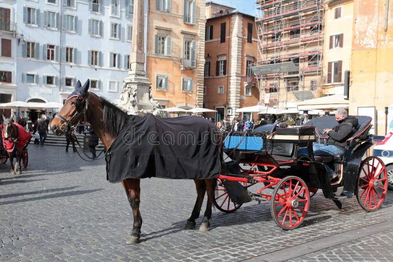 Carriage at Rome editorial image. Image of history, roma - 21424965