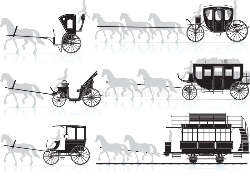 Horse cart stock vector. Illustration of carriage, cart - 8409834