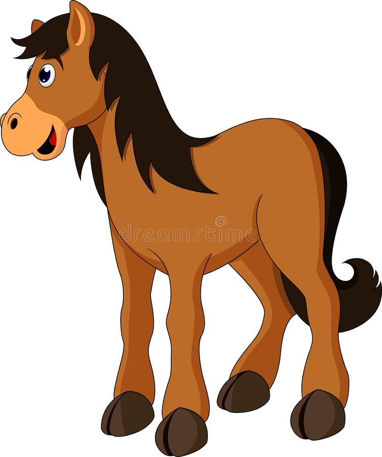 Horse cartoon stock illustration. Image of domesticated - 34639480