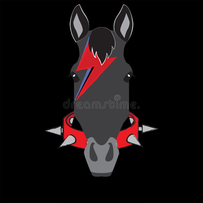 Ziggy Stardast Thunder Horse Stock Illustration - Illustration of chocker, cartoon: 392719401