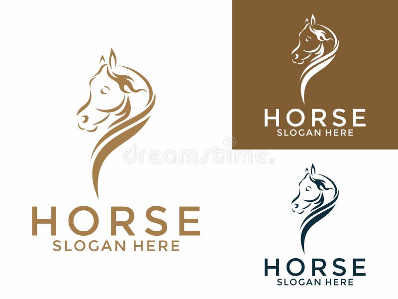 Horse Elegant Logo Symbol Vector, Simple Horse Line Art Logo Vector ...