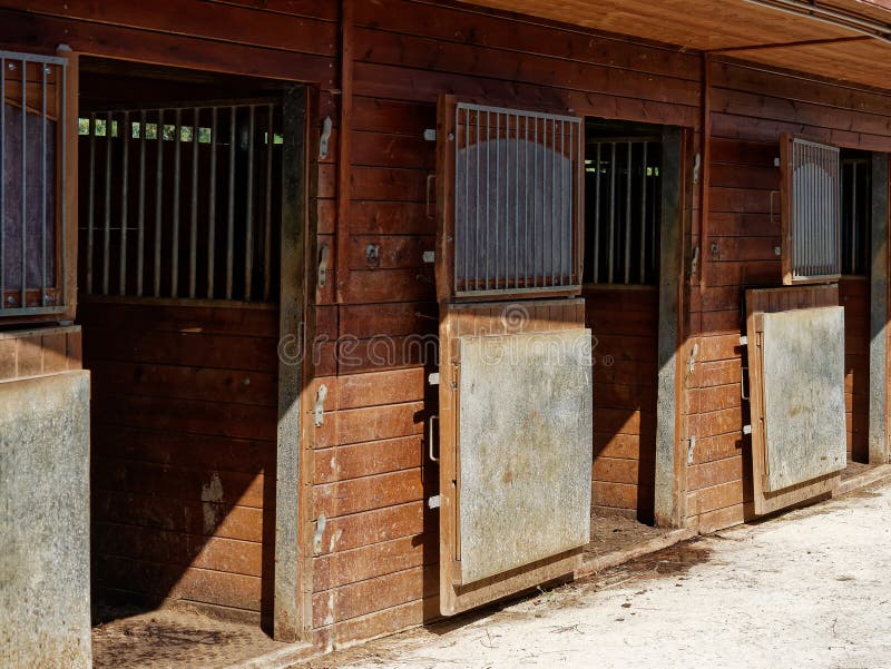 Horse empty stable or box stock image. Image of riding - 171871917