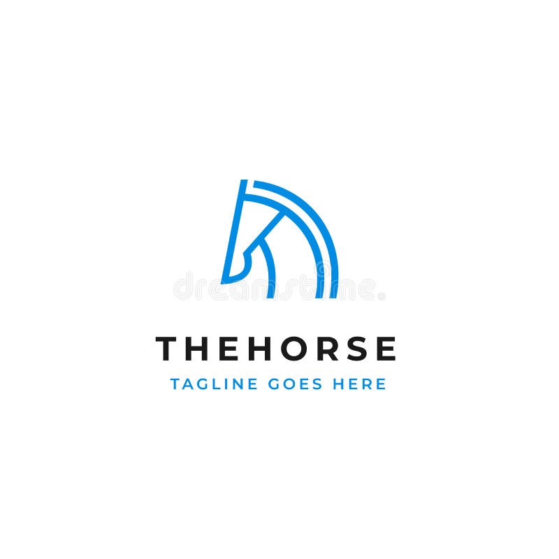 Horse Head Line Art Vector Logo Design. Simple Outline Icon Design ...