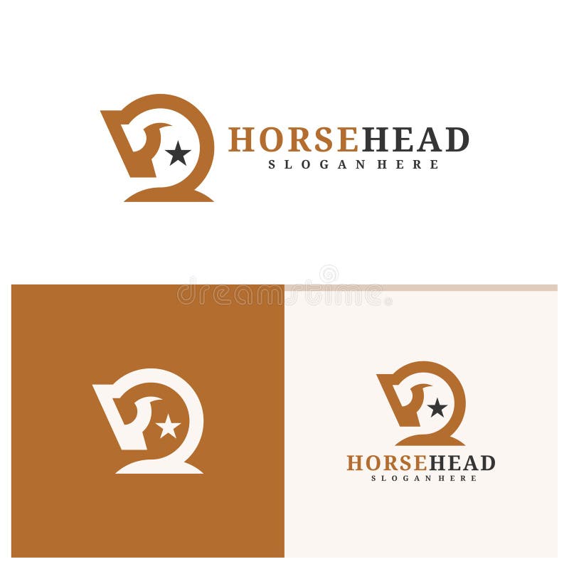 Horse Head Logo Design Vector. Horse Illustration Logo Concept Stock ...