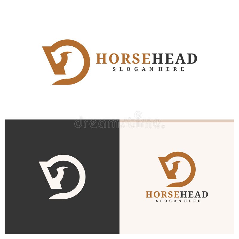 Horse Head Logo Design Vector. Horse Illustration Logo Concept Stock ...