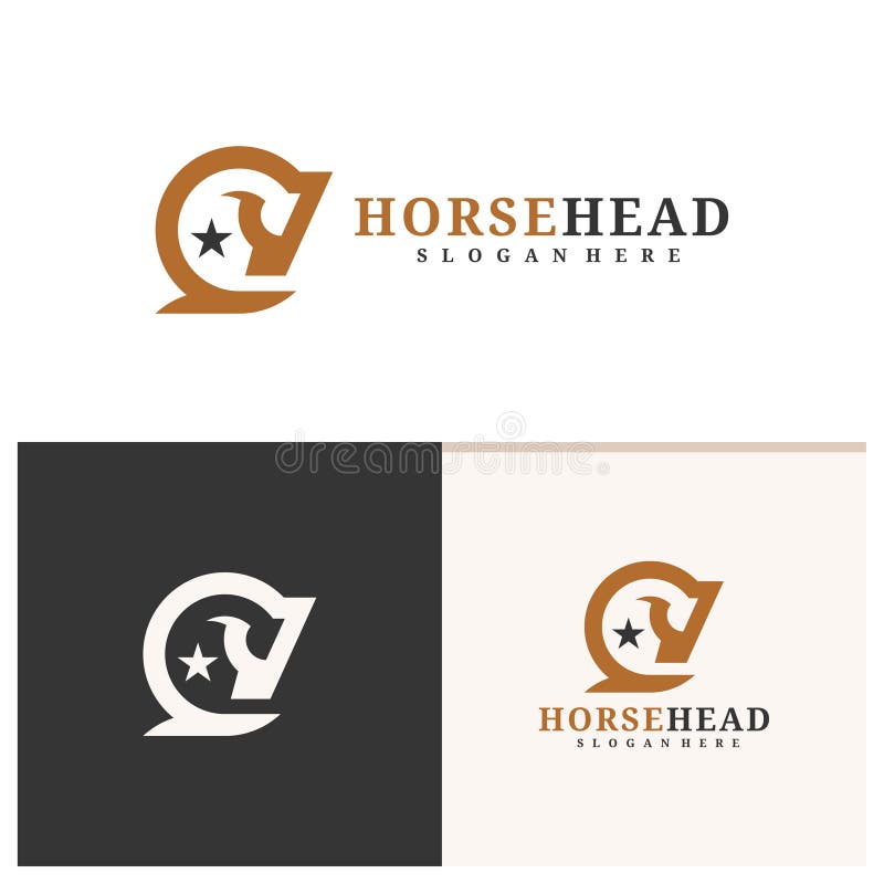 Horse Head Logo Design Vector. Horse Illustration Logo Concept Stock ...