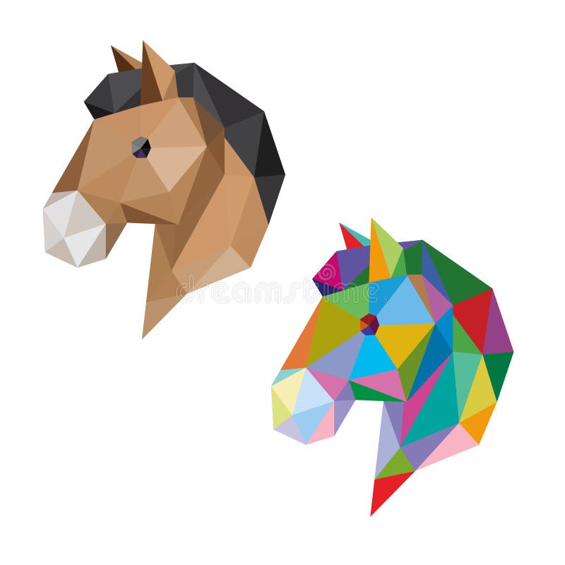 Abstract Horse Geometric Shape Symbol Stock Illustrations – 626 ...