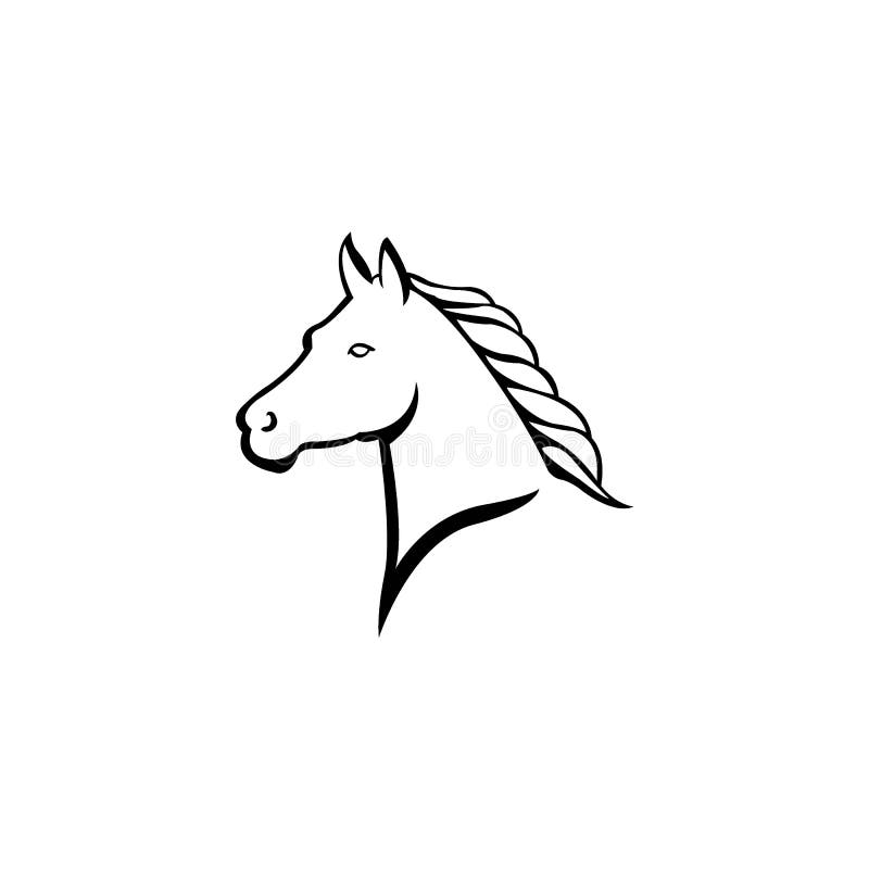 Horse Icon Logo Vector Design Stock Illustration - Illustration of wild ...