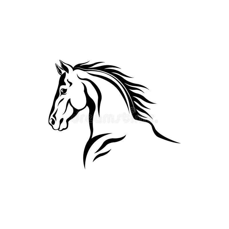 Horse Icon Logo Vector Design Stock Illustration - Illustration of west ...