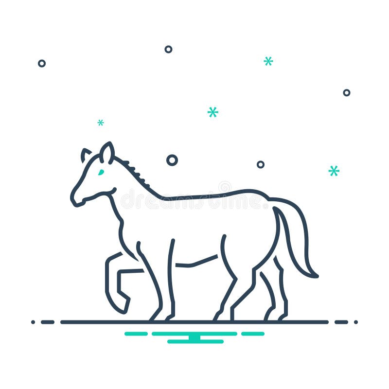 Mix Icon for Horse, Running and Animal Stock Vector - Illustration of ...