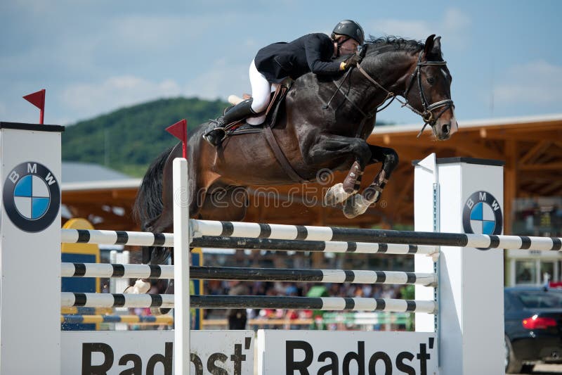 Horse Jumping Competition in Pezinok, Slovakia Editorial Image - Image ...