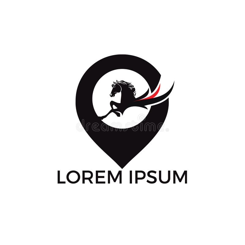 Horse and Map Pointer Logo Design. Stock Vector - Illustration of farm ... Horse and Map Pointer Logo Design. Stock Vector - Illustration of farm ...