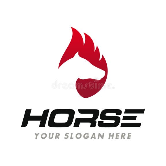 Fire Horse Logo Design Vector Stock Vector - Illustration of icon ...