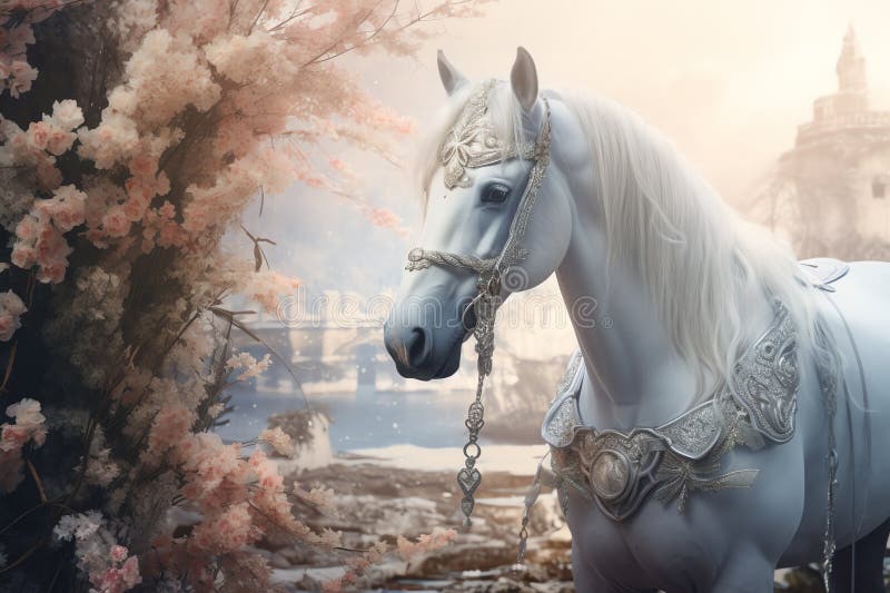 Horse Magical Fairytale World Stock Illustration - Illustration of ...