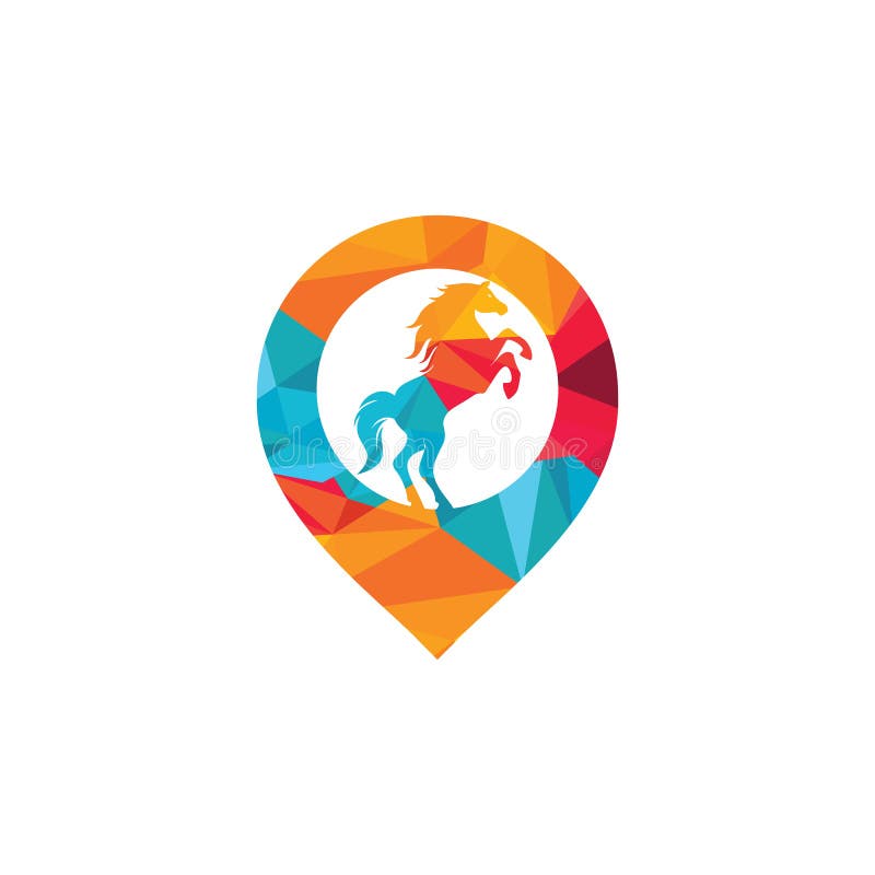 Horse and Map Pointer Logo Design. Stock Vector - Illustration of farm ... Horse and Map Pointer Logo Design. Stock Vector - Illustration of farm ...