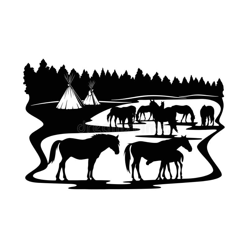 Mare and foal stylized stock vector. Illustration of animals - 33970712 Mare and foal stylized stock vector. Illustration of animals - 33970712