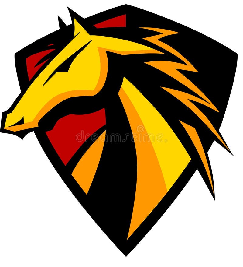 Horse / Mustang / Bronco Mascot Logo Stock Vector - Illustration of ...
