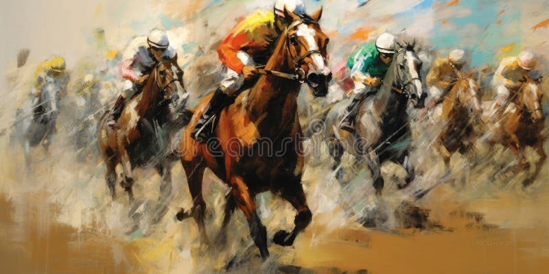Horse race stock illustration. Illustration of ride - 282960605