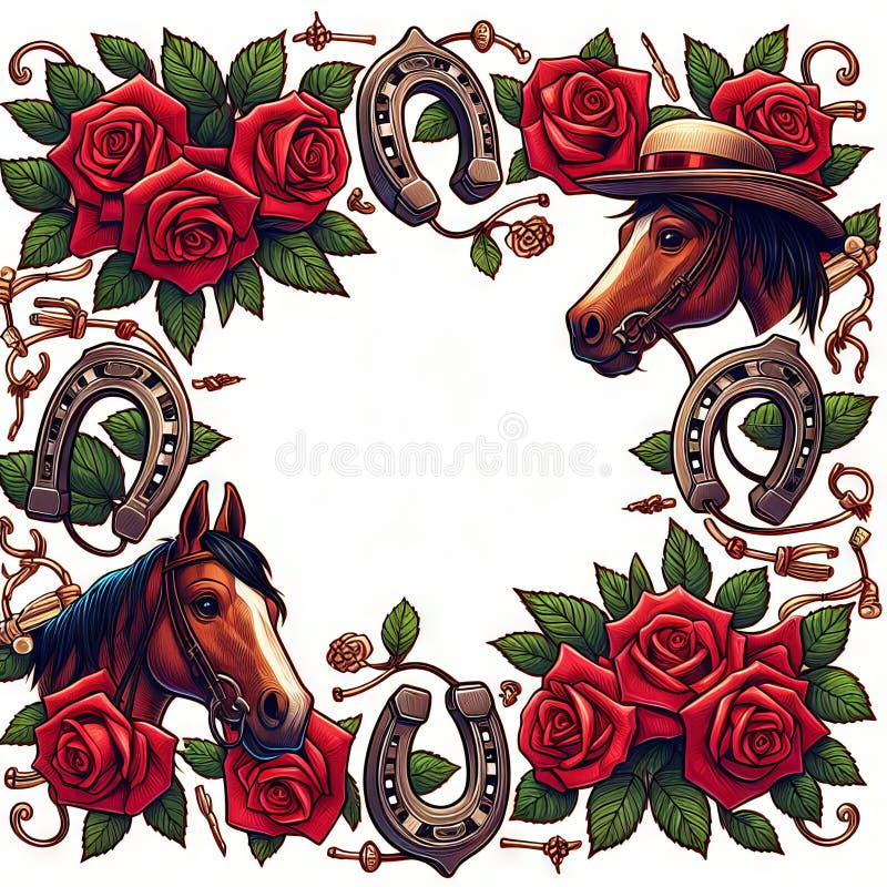 Horse Racing Background Graphics Template Stock Illustration ...