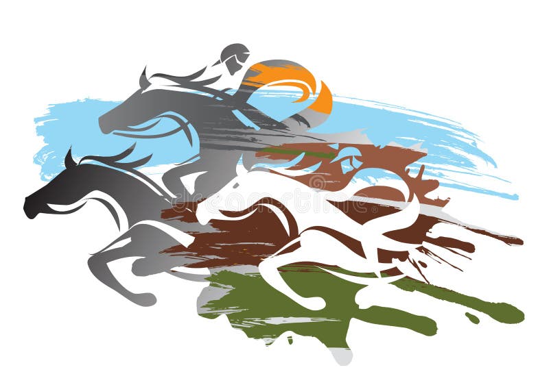 Race Horse Vector Clipart