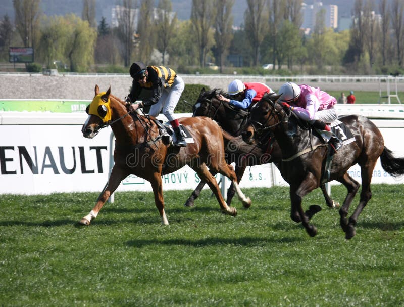 Horse Racing in Prague, Chuchle Editorial Photography - Image of speed ...