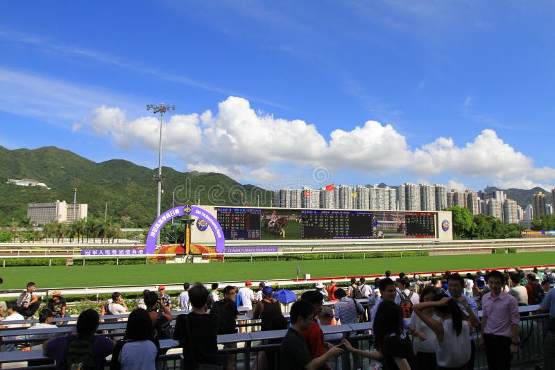 A Horse Racing at the Racecourse in HK Editorial Photography - Image of ...